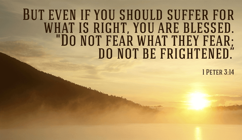 1 Peter 3:14 - But even if you should suffer for what is right, y...