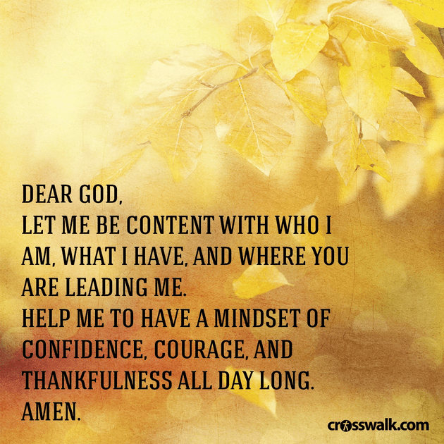 Let Me Be Content - Your Daily Verse | iBelieve.com