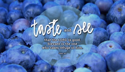 Psalm 34:8 - Taste and see that the LORD is good; blessed is...