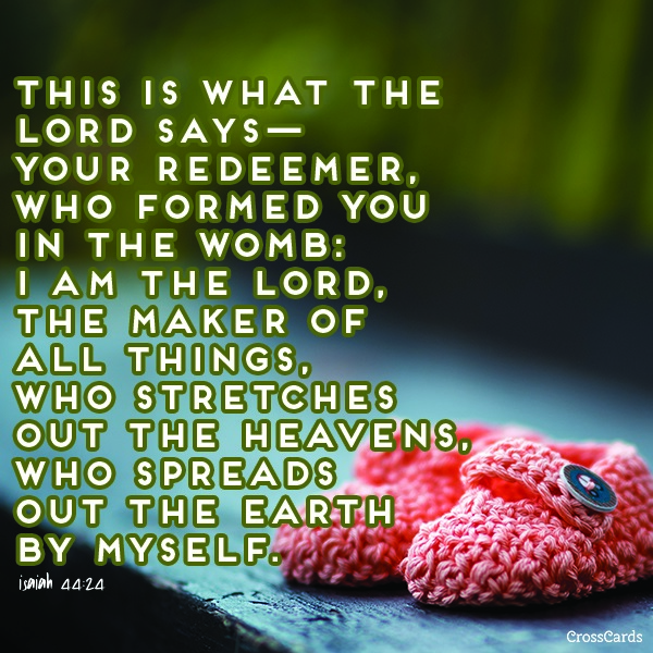 Isaiah 44:24 eCard - Free Postcards Greeting Cards Online