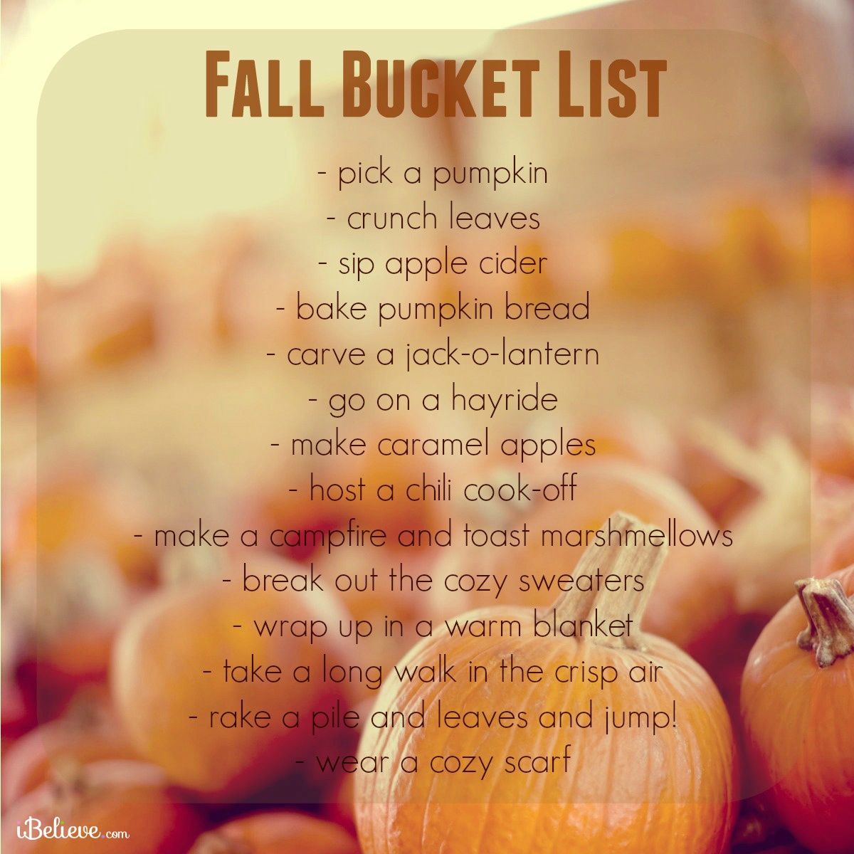 Fall Bucket List - Your Daily Verse