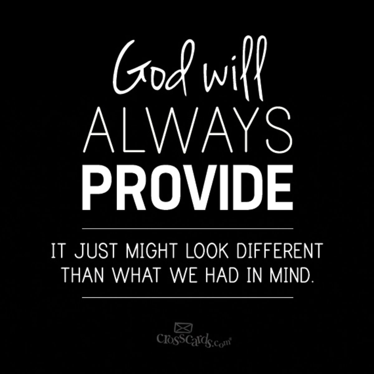 God Will Always Provide - Your Daily Verse | iBelieve.com