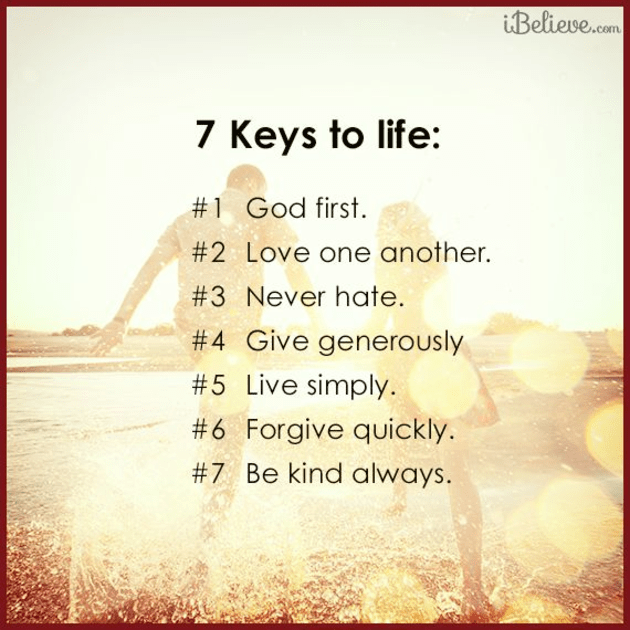 7 Keys to Life - Your Daily Verse | iBelieve.com