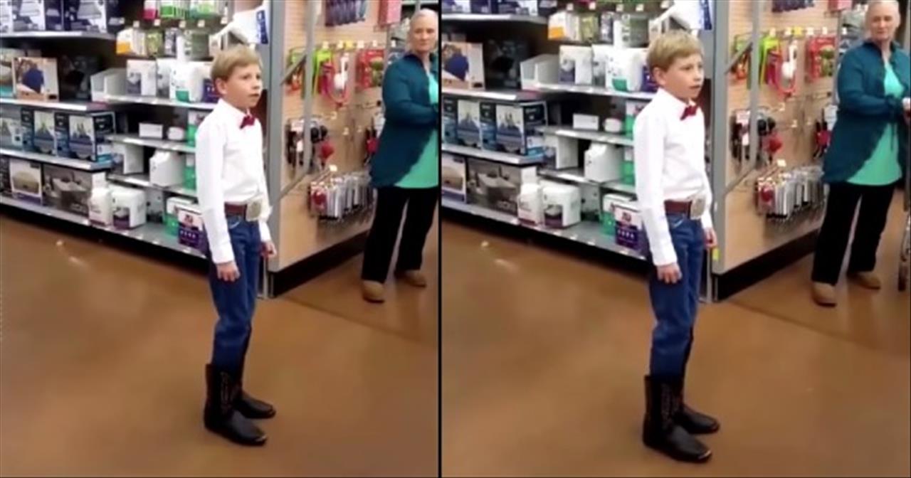 10-Year-Old Yodeler Sings In Walmart And Goes Viral