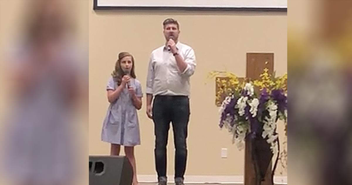 Father-Daughter Duet To Lauren Daigle's 'Rescue' At Church - Family Videos