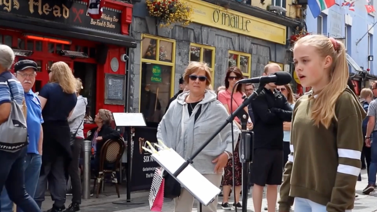 12 Year Old Goes Viral With ‘you Are The Reason Street Performance
