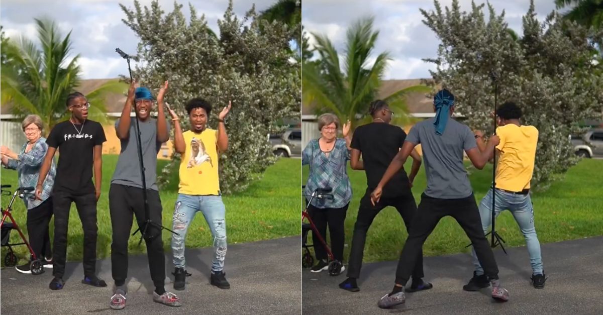 Grandma Spots 3 Guys Dancing and Decides to Join In - Video | Crosswalk.com