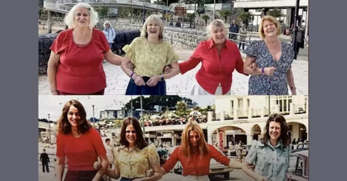 Four Friends Recreate a Fun Vacation Photo from 50 Years Ago - Positive ...