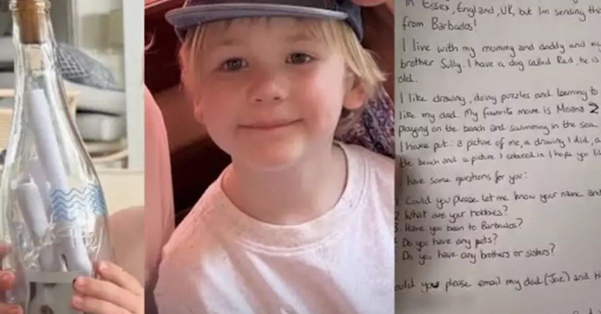 Four-Year-Old Sends Out a Message in a Bottle, Receives Reply Less than ...