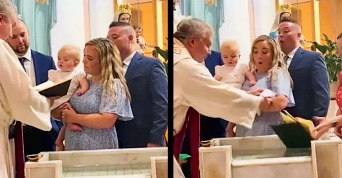 Baby Slaps Priest's Hand in Hilarious Baptism Gone Wrong - Positive ...