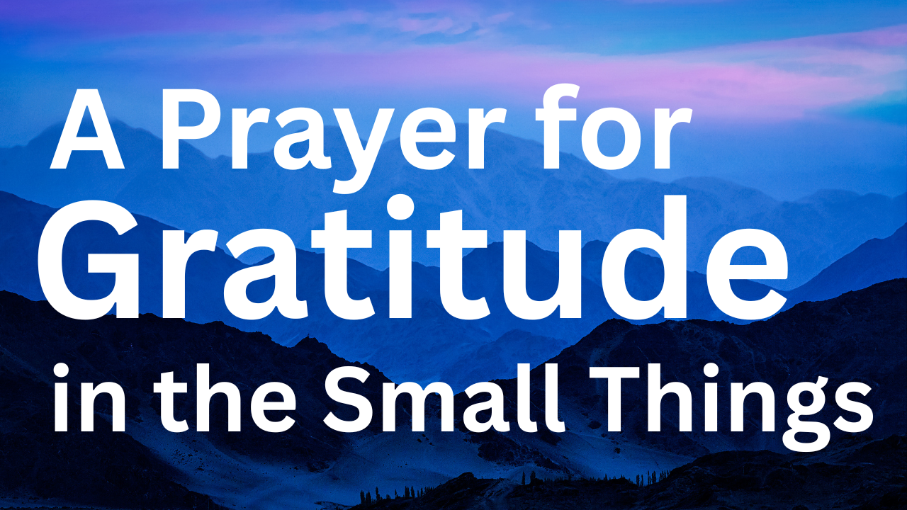 A Prayer for Gratitude in the Small Things | Your Daily Prayer ...